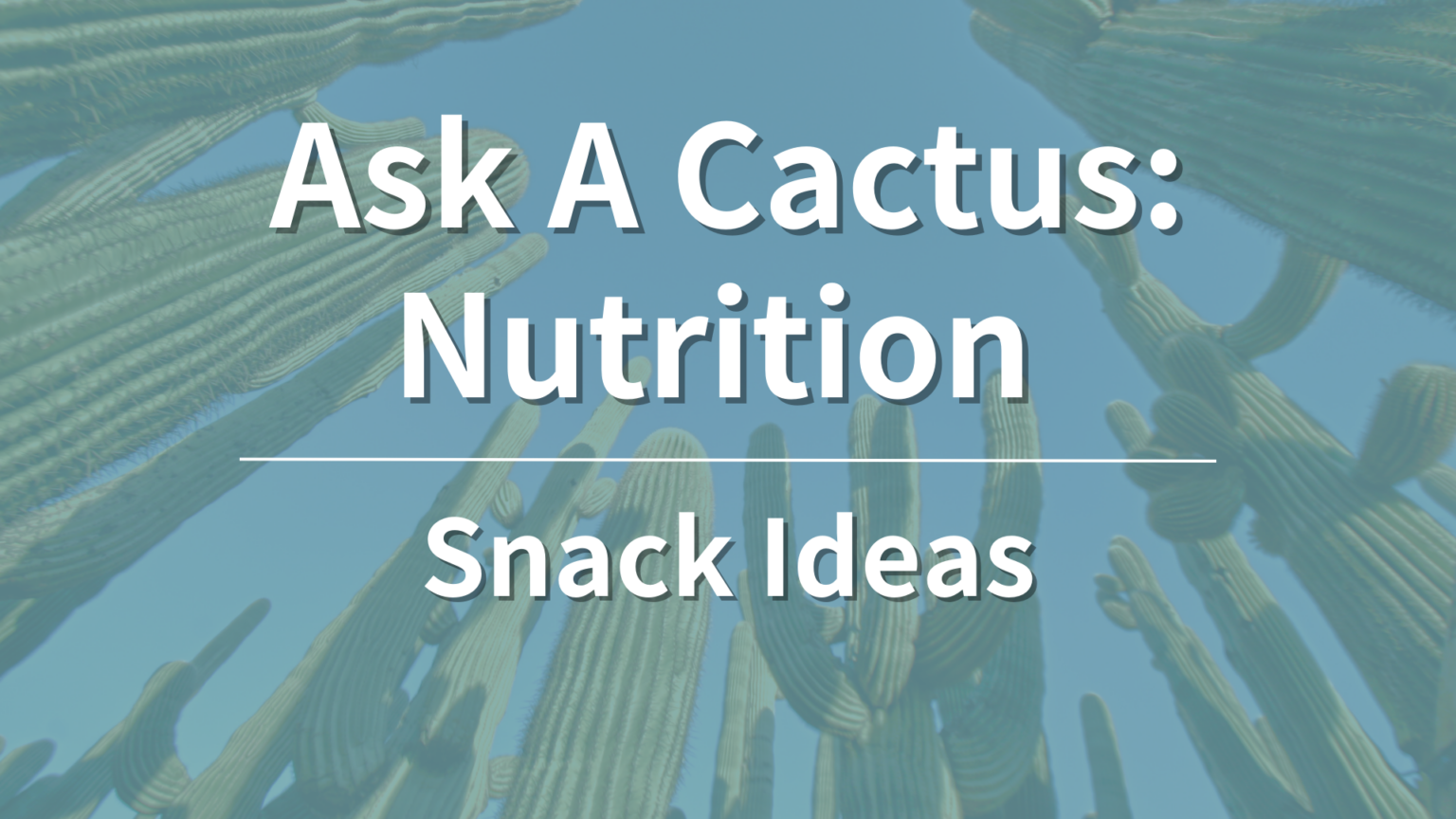 Ask a Cactus: Snack Ideas - Cactus Cancer Society